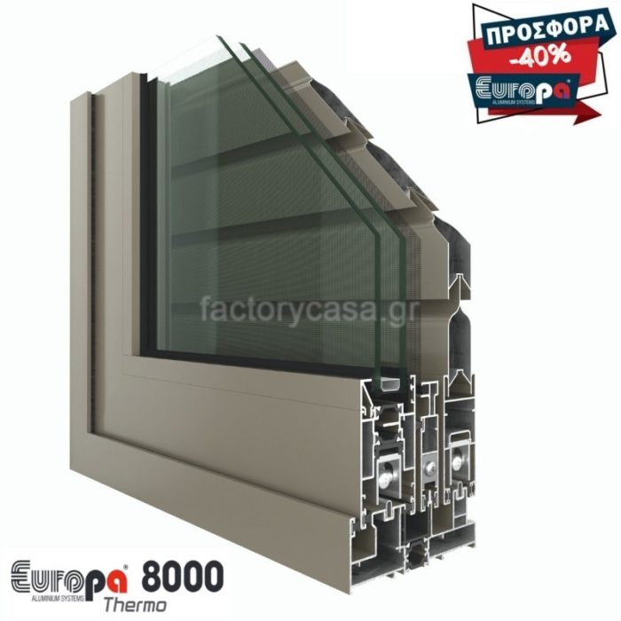 Κουφώματα αλουμινίου | Europa 800 | Τιμές χονδρικής | FactoryCasa